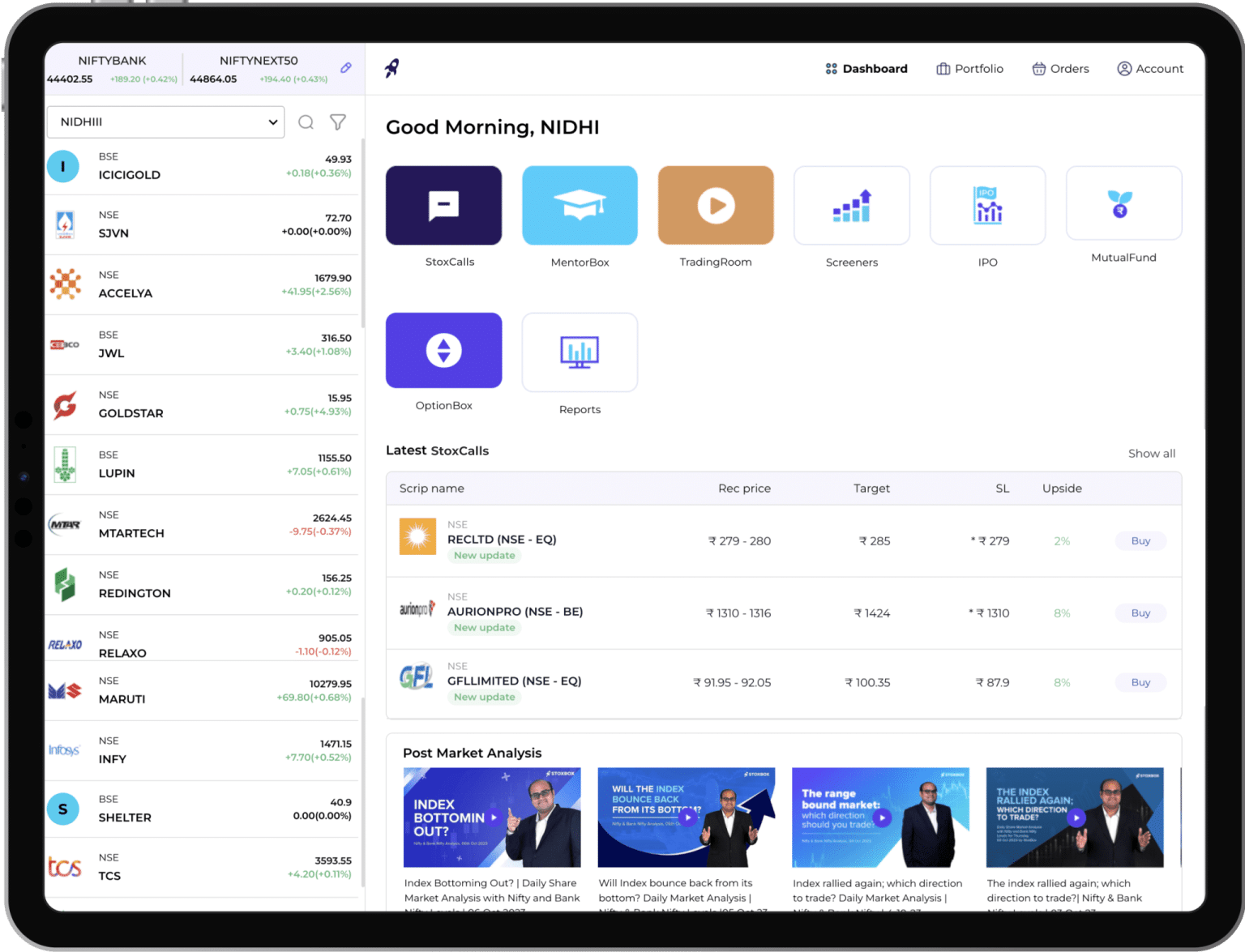 Trading best zero brokerage online share market trade stock india
